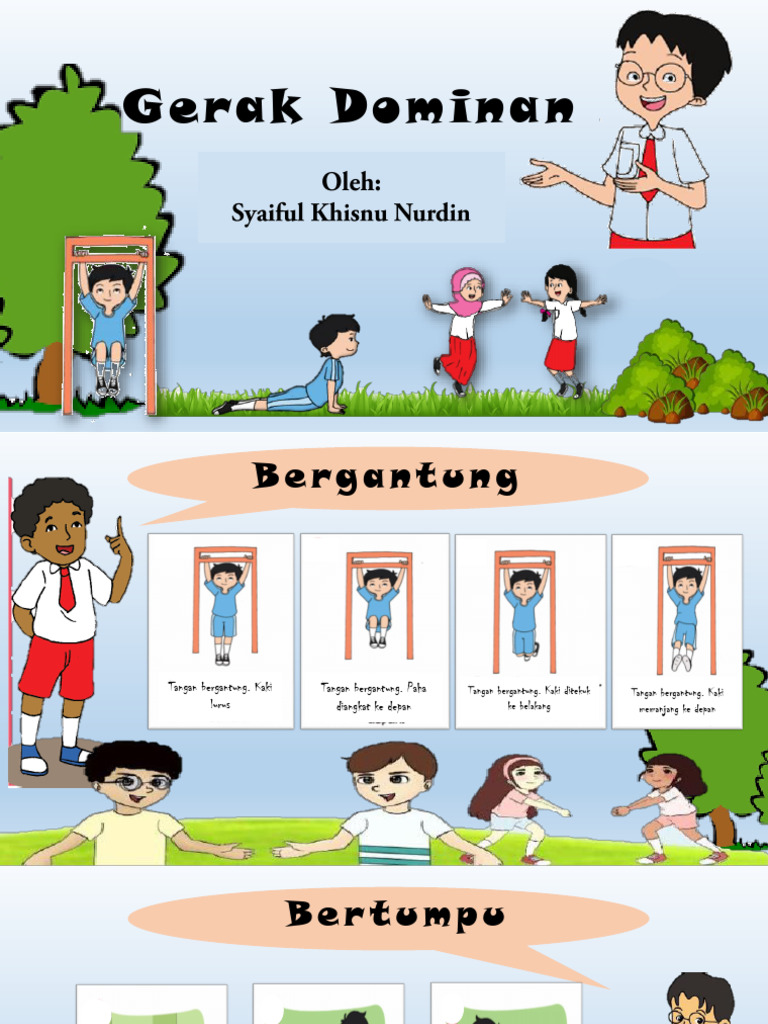 Gerak Dominan Senam (Bergantung, Ayunan, Bertumpu, Keseimbangan) | PDF