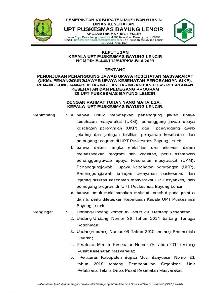 SK Program Malaria 2023 | PDF | Pengembangan Diri | Sains & Matematika