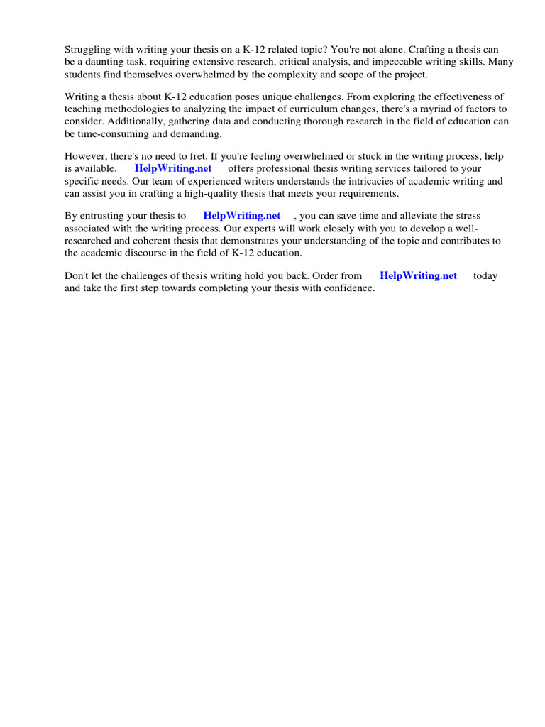 Sample Thesis Title About K-12 | PDF | Thesis | Methodology