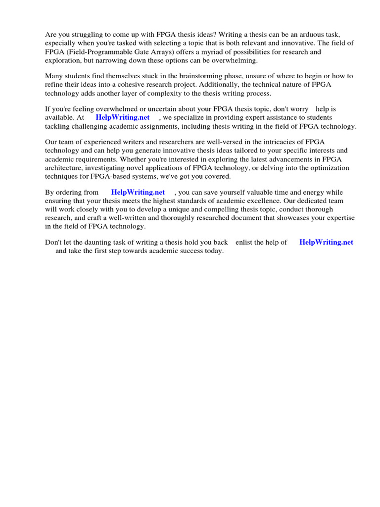 Fpga Thesis Ideas | PDF | Field Programmable Gate Array | Hardware ... Fpga Thesis Ideas | PDF | Field Programmable Gate Array | Hardware ...