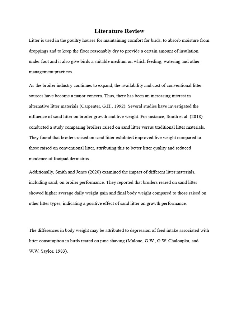 Literature Review 2 | Download Free PDF | Broiler | Poultry Farming
