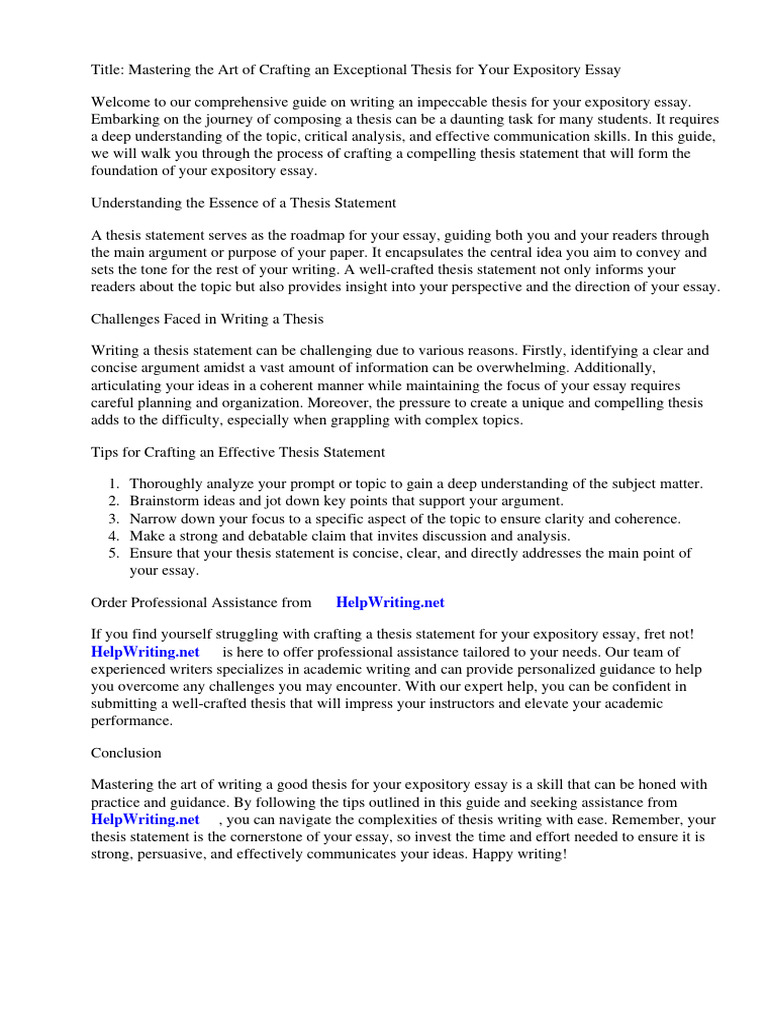 Crafting a Strong Thesis for Essays | PDF | Essays | Cognition