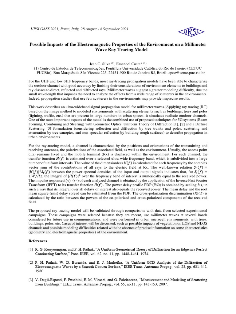 Ray tracing | PDF | Waves | Scattering