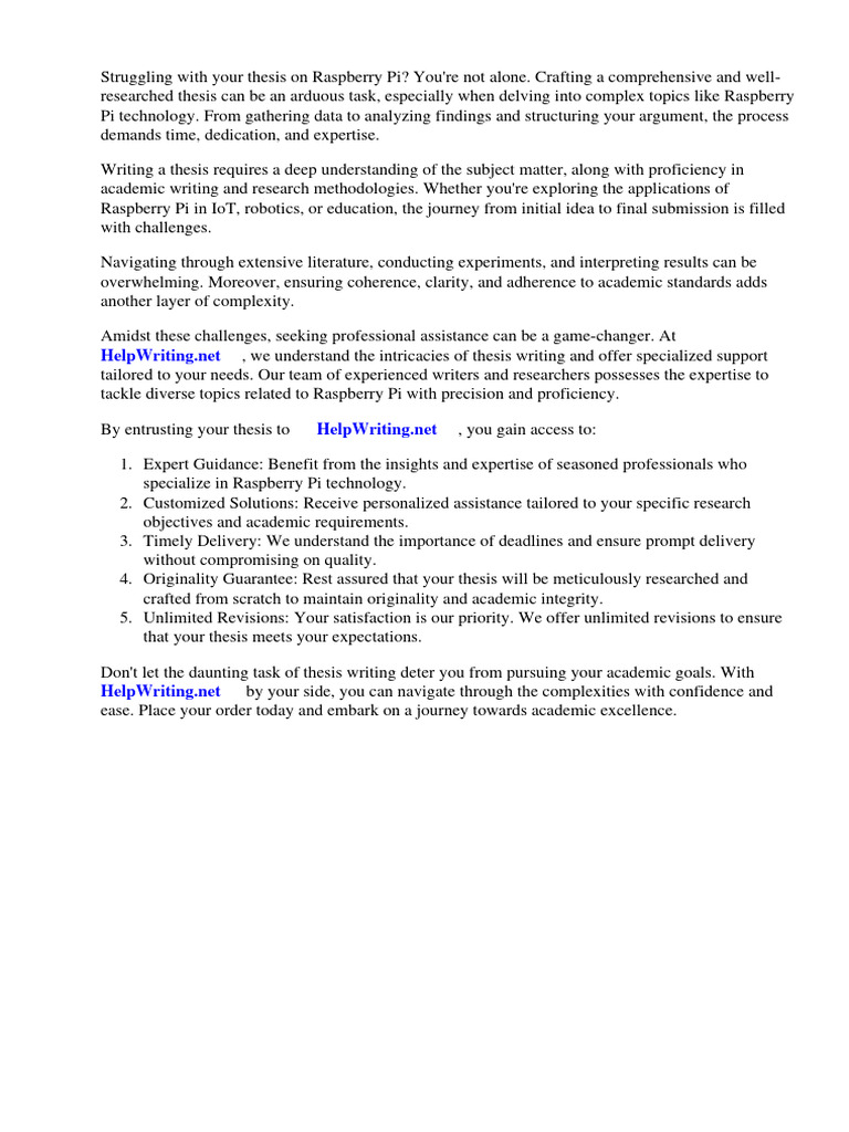 Thesis Raspberry Pi | PDF | Raspberry Pi | Office Equipment