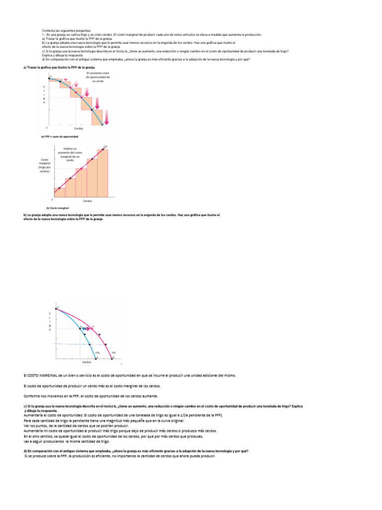 Tarea 2, Ej 1 | PDF | Costo de oportunidad | Costo marginal