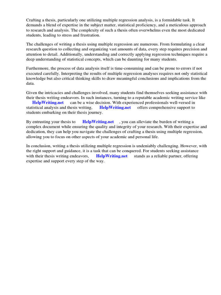 Thesis Using Multiple Regression | Download Free PDF | Regression ... Thesis Using Multiple Regression | Download Free PDF | Regression ...