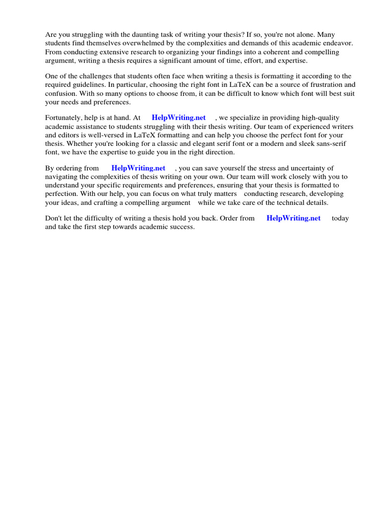 Thesis Latex Font | Download Free PDF | Typefaces | Te X