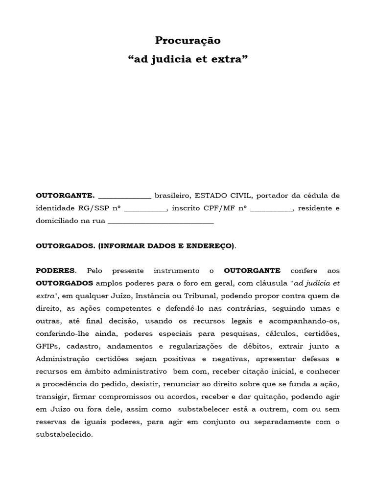 Procuração para Representação Fiscal | PDF