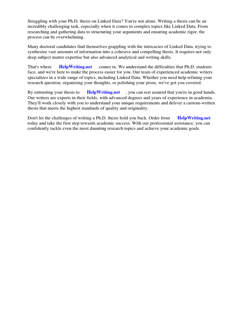 PHD Thesis Linked Data | PDF | Thesis | Methodology