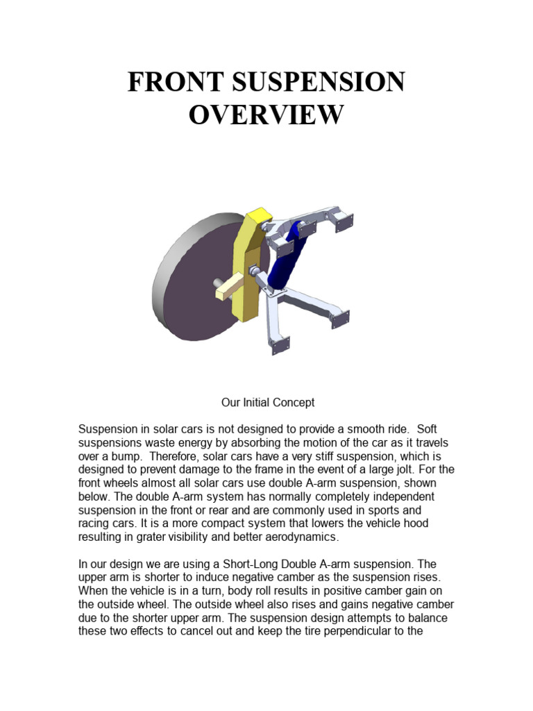 Front Suspension Overview | Download Free PDF | Steering ...