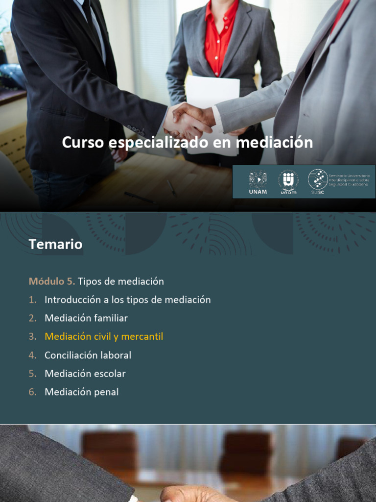 Mediación Civil y Mercantil - Módulo 5 - Curso Mediación 2023 | PDF | Mediación | Justicia