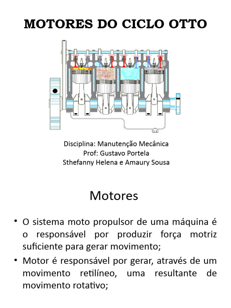Motores Ciclo Otto: Estrutura e Tecnologia | PDF | Motores | Pistão