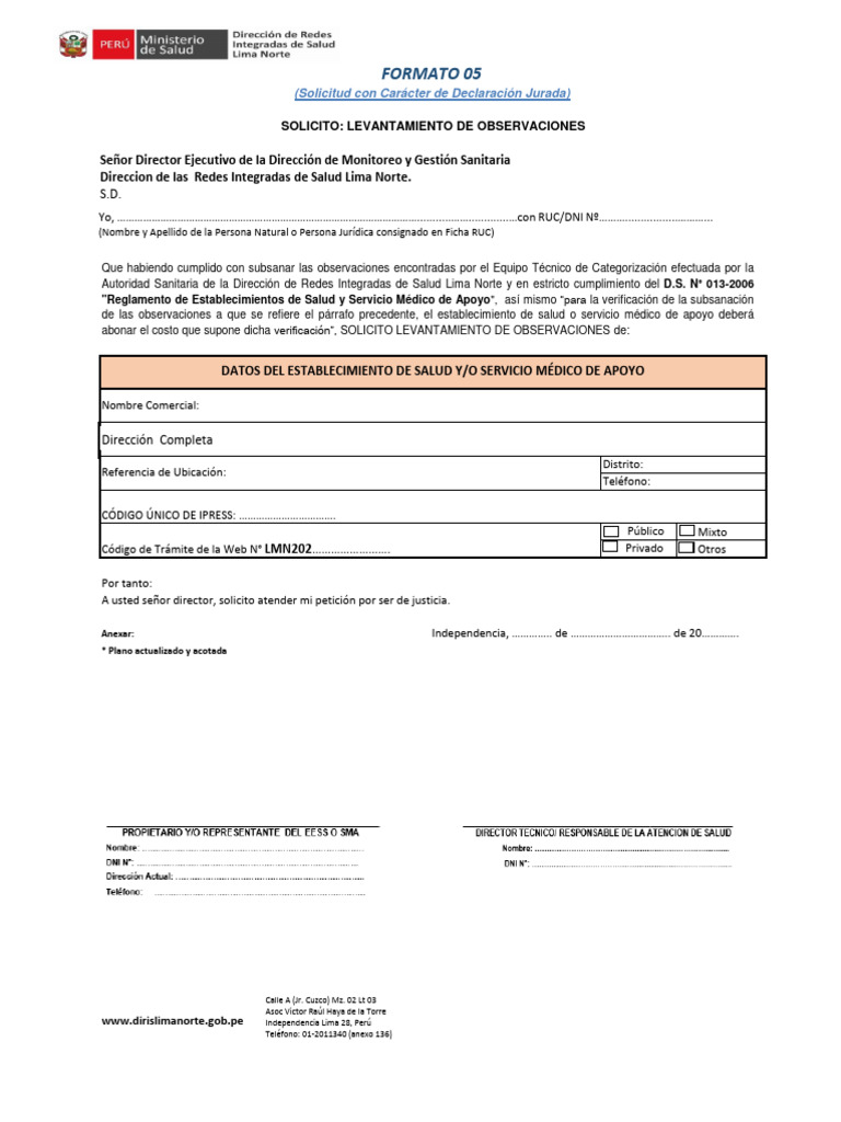 Formato 05 - 2023 | PDF