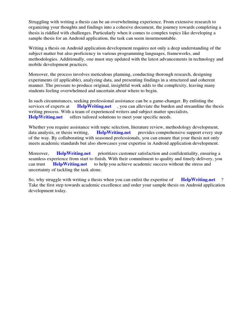 Sample Thesis Android Application | PDF | Android (Operating System) | Application Software