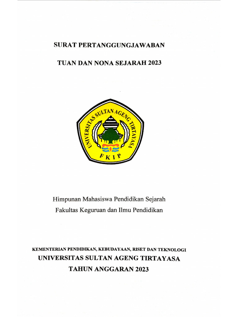 SPJ Tuan Dan Nona Sejarah Fix | PDF