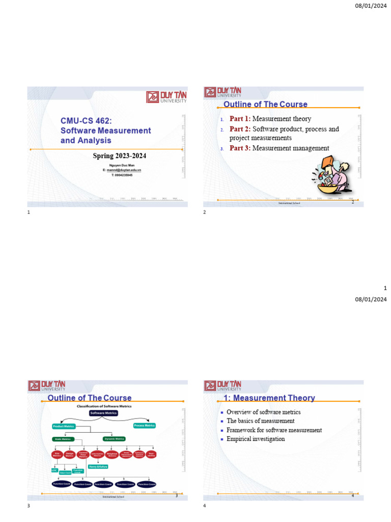CMU CS 462: Software Measurement Course | PDF | Measurement | Software