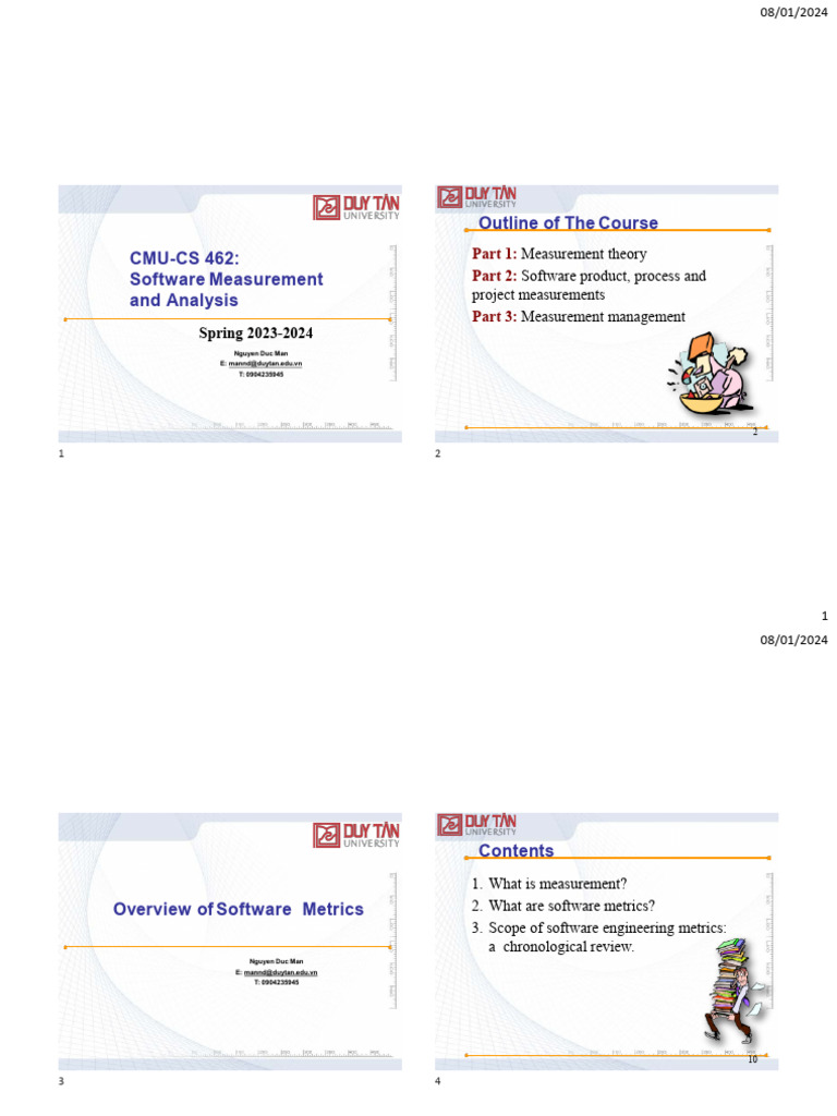 CMU-CS 462 - Software Meassurement and Analysis - 2024S - Lecture ...
