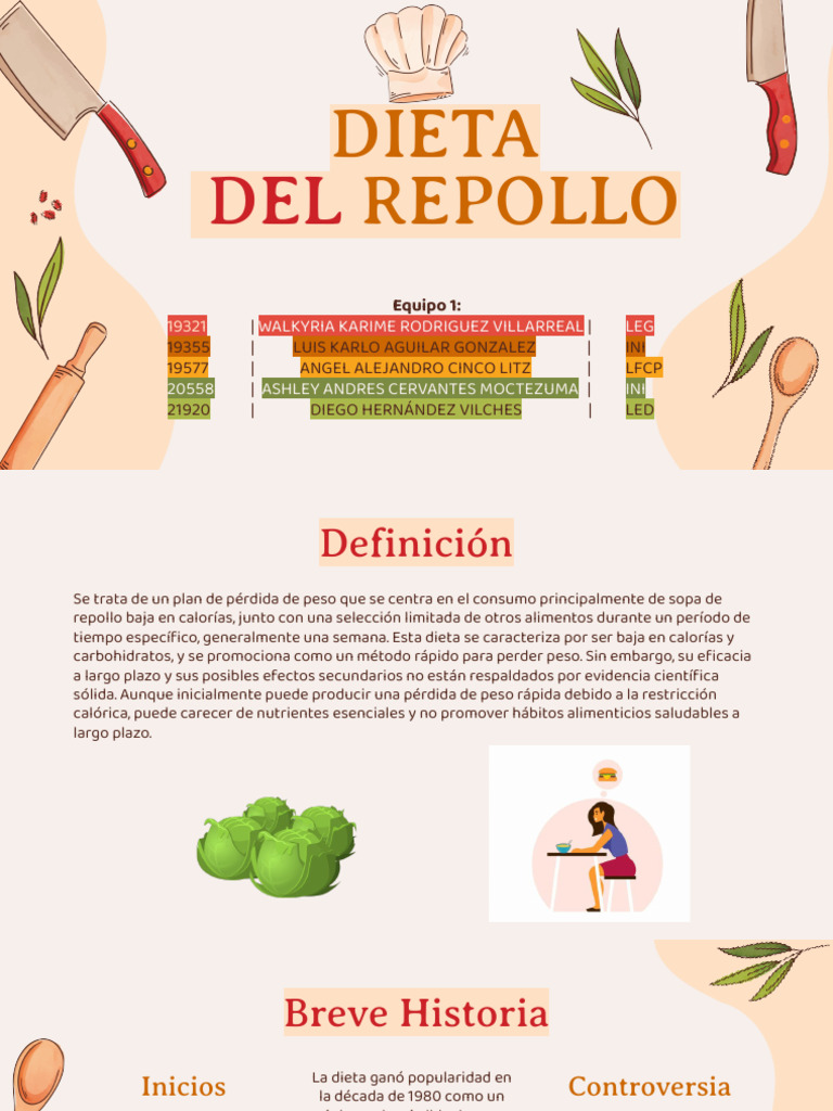 Dieta Del Repollo | PDF | Dieta | Alimentos