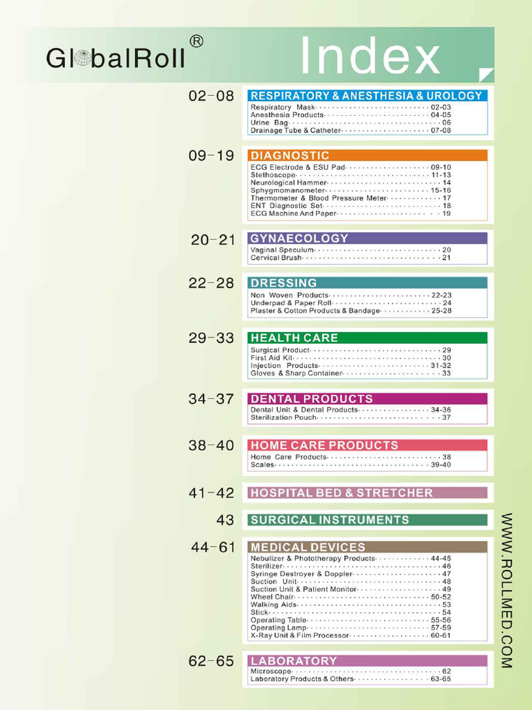 Medical Catalogue-Hangzhou Rollmed | PDF