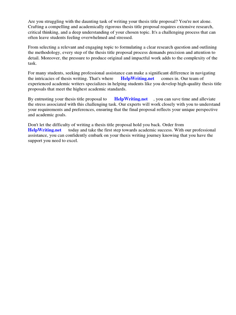 Thesis Title Proposal System | PDF | Thesis | Methodology