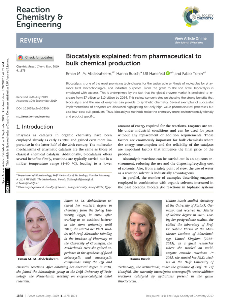 Biocatalysis For Laymen From Pharmaceutical To Bul | PDF | Catalysis ...