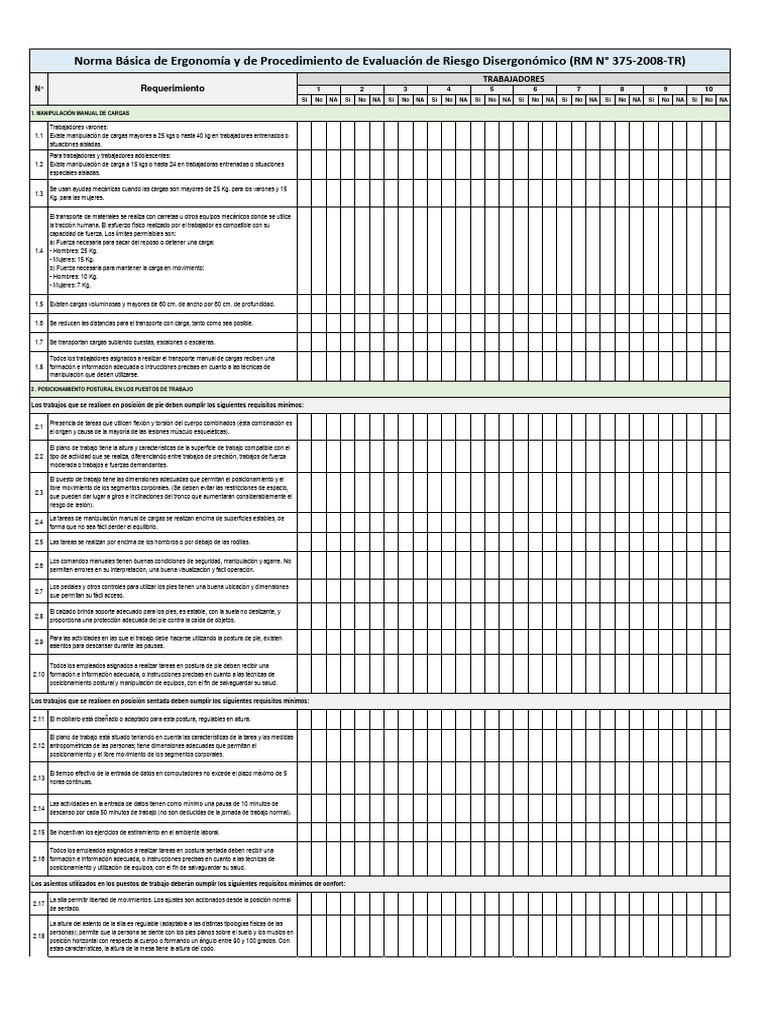 Check List Ergonom A 1706713298 | PDF | ruido