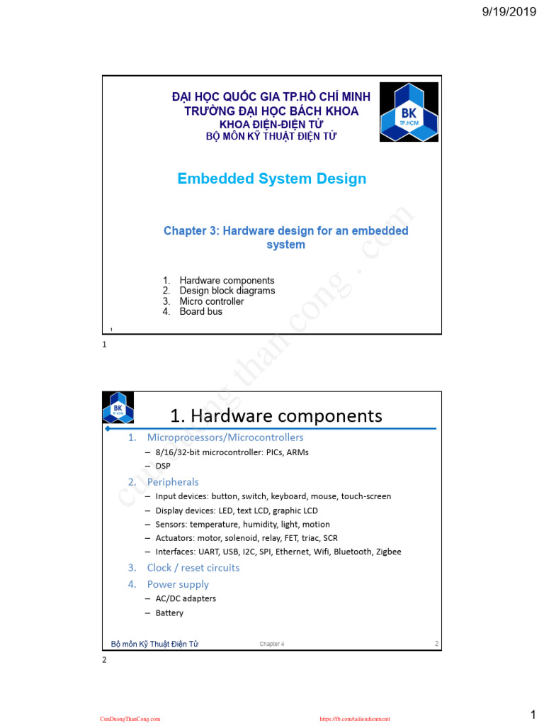 Chapter 3 - Hardware Design For An Embedded System (Part 1) | PDF | Microcontroller | Embedded ...