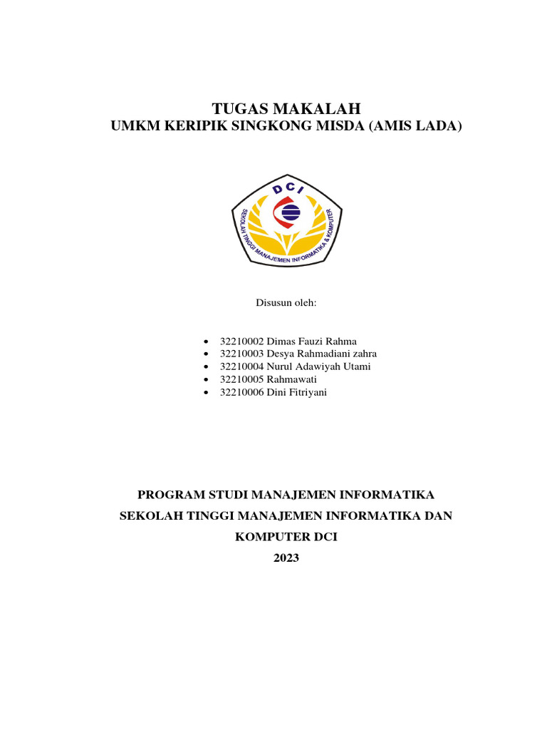 UMKM Keripik Singkong Misda 2023 | PDF | Kesehatan Holistik