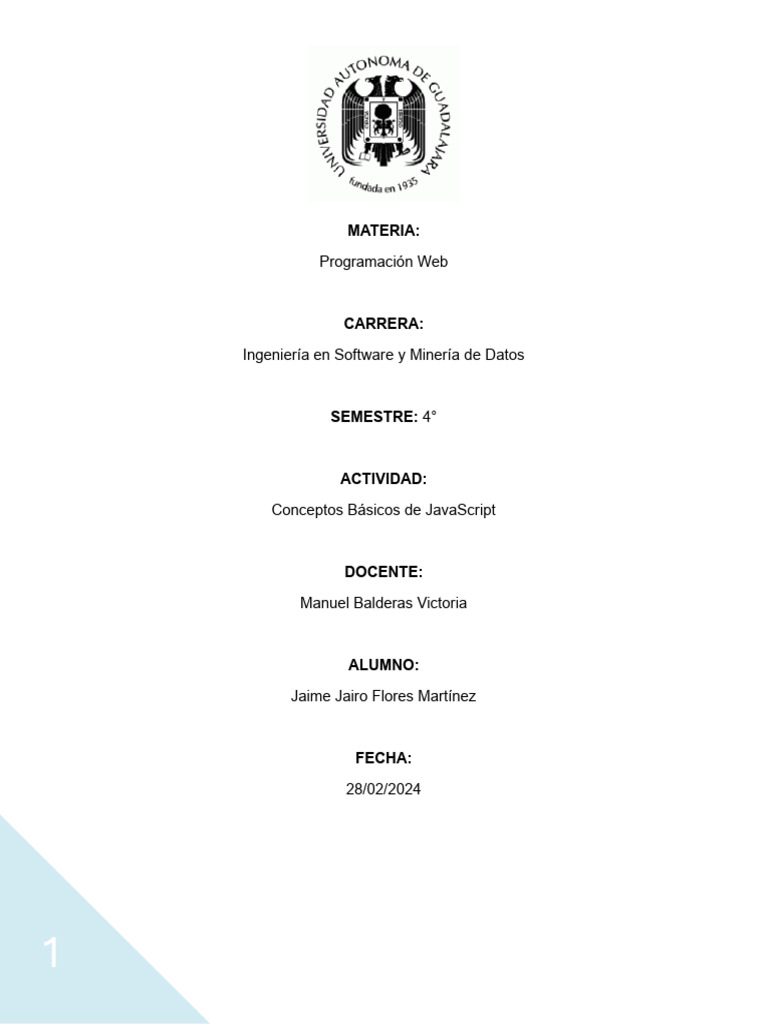 Conceptos basicos de javascript | PDF | Multiplicación | Cadena (informática)