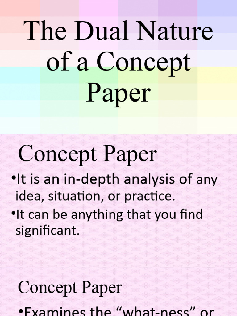Understanding Concept Papers: Structure & Purpose | PDF | Business | Art