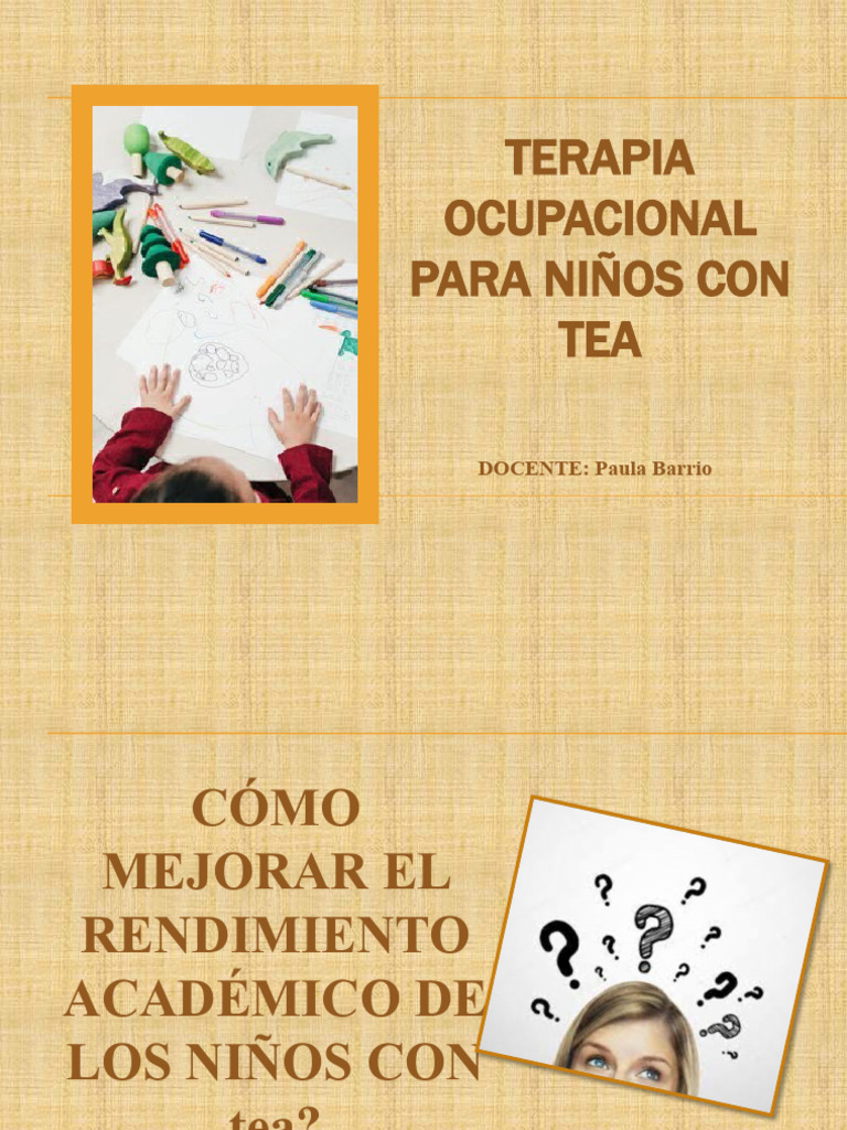 Terapia Ocupacional para Tea | Descargar gratis PDF | Espectro autista ...