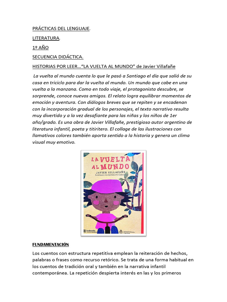 5 Sd La Vuelta Al Mundo Javier Villafañe Pdf Cuentos