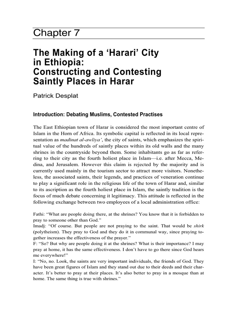 Chapter 7 The Making of A Harari City in Ethiopi | PDF | Wahhabism ...
