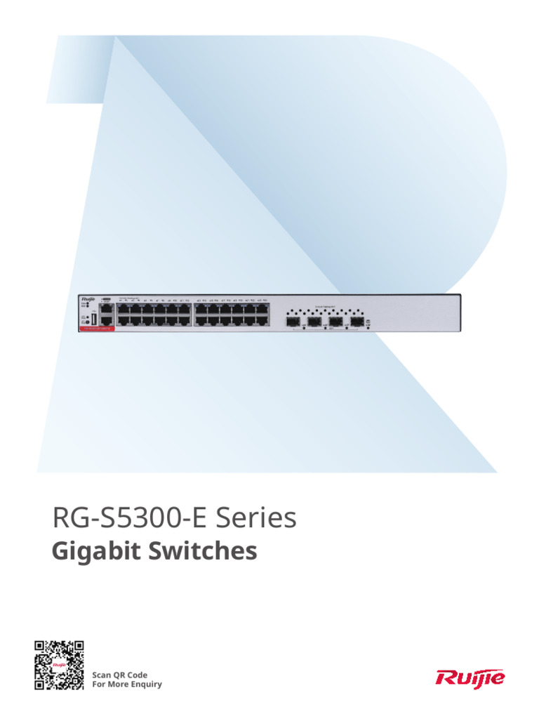 RG-S5300-E Series Gigabit Switches Datasheet 20231208 | PDF | I Pv6 | Computer Network
