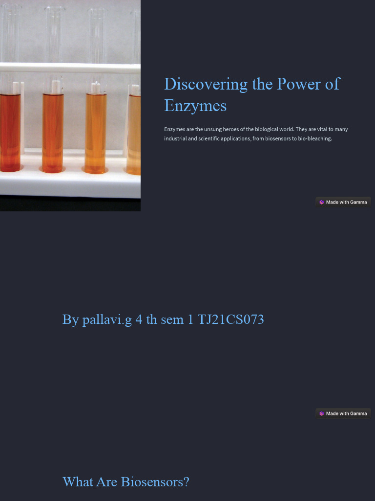 Discovering The Power of Enzymes | PDF | Biosensor | Chemistry