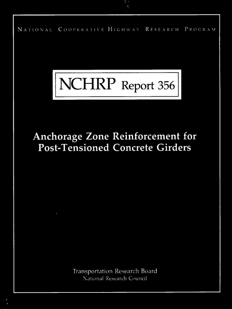Anchorage Zone Reinforcement For Post-Tensioned Concrete Girders | PDF