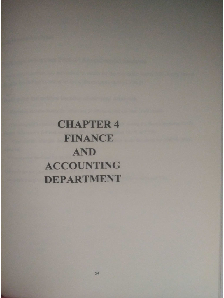 Financial Department | PDF