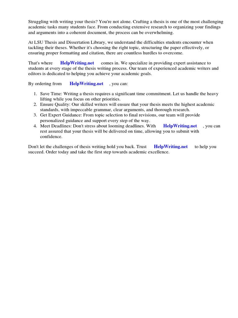 Lsu Thesis and Dissertation Library | PDF | Libraries | Thesis