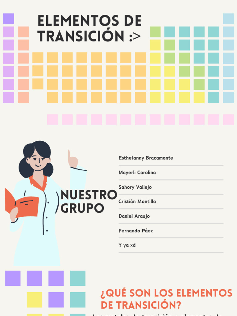 Elementos de transición | PDF | Rieles | Metales de transición