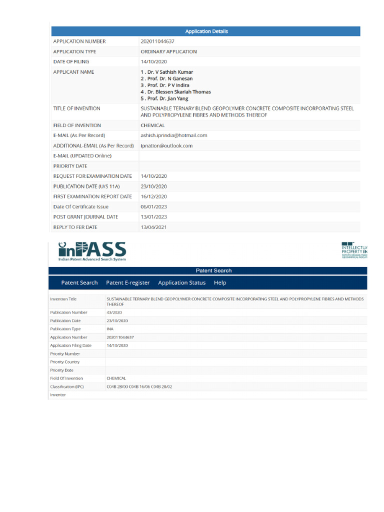 Sample Patent | PDF | Concrete | Cement