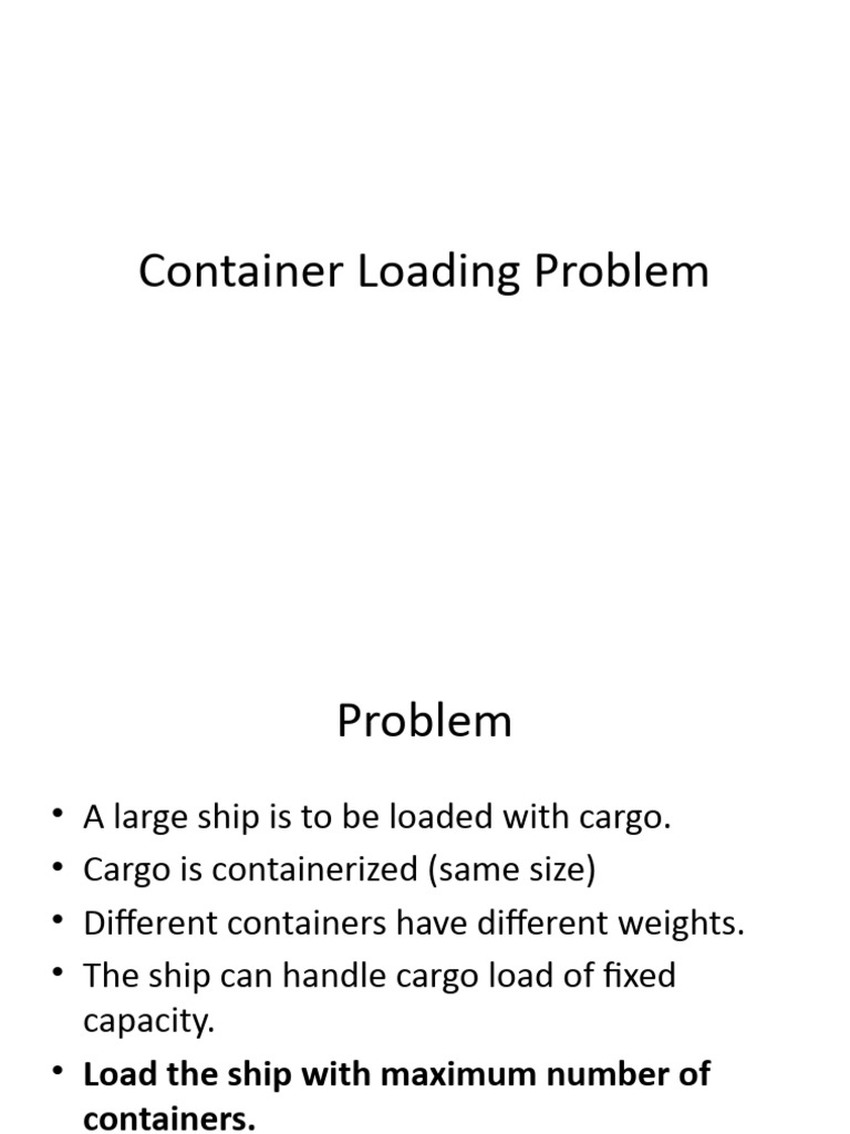 Container Loading Problem | Download Free PDF | Mathematical Optimization | Algorithms And Data ...
