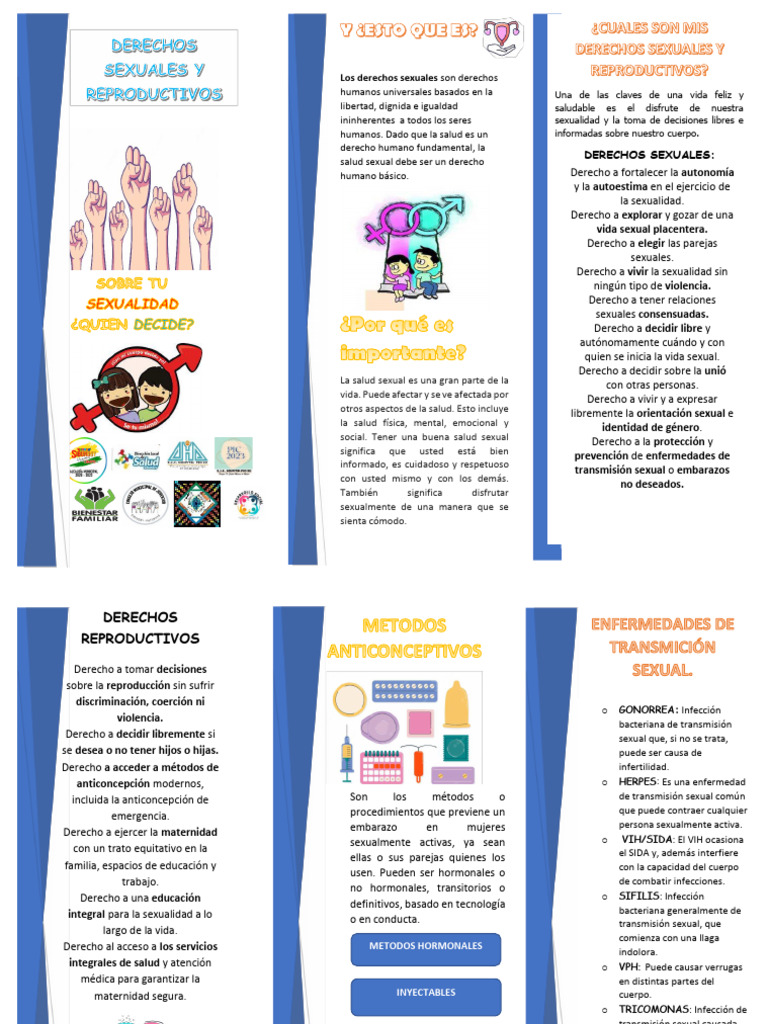 Folleto Derechos Sexuales Y Reproductivos 2023 Descargar Gratis Pdf