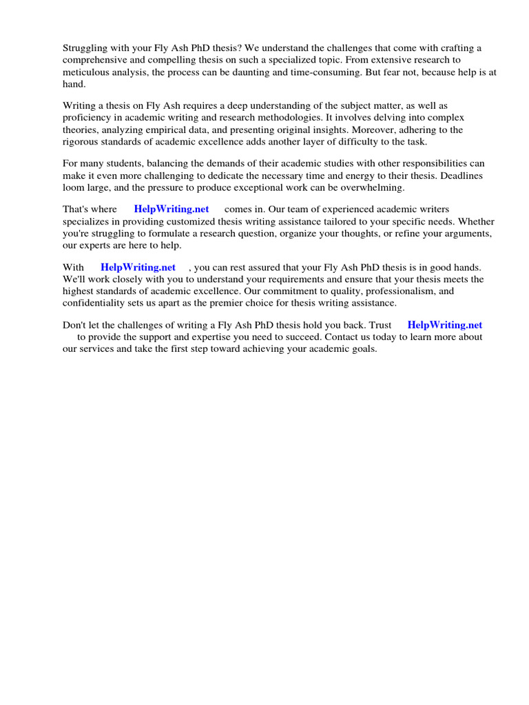 Fly Ash Phd Thesis | PDF | Concrete | Fly Ash