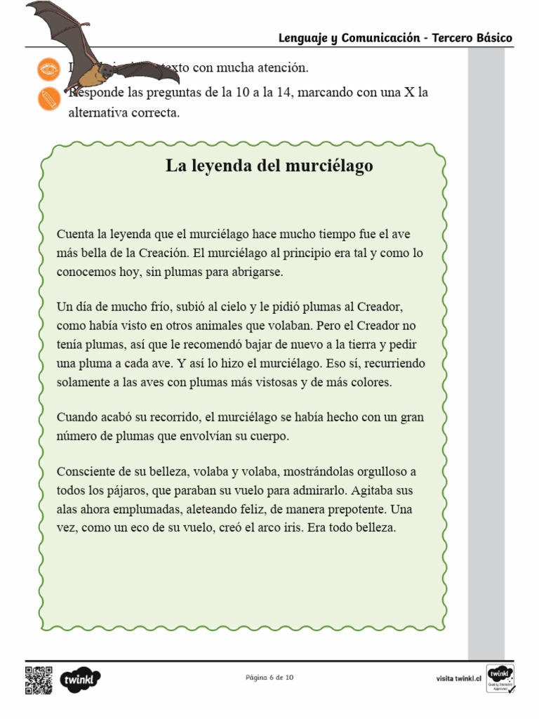 Texto Murcielago Pdf Murciélago Aves