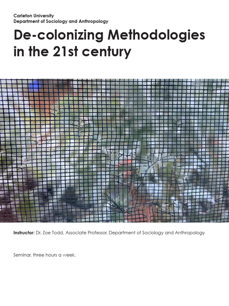 Decolonizing Methodologies Seminar | PDF | Plagiarism | Anthropology