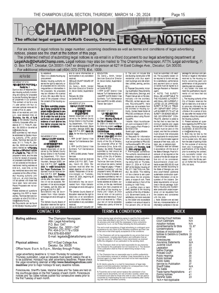 Legal Advertising Guidelines and RFPs | PDF | Request For Proposal ...