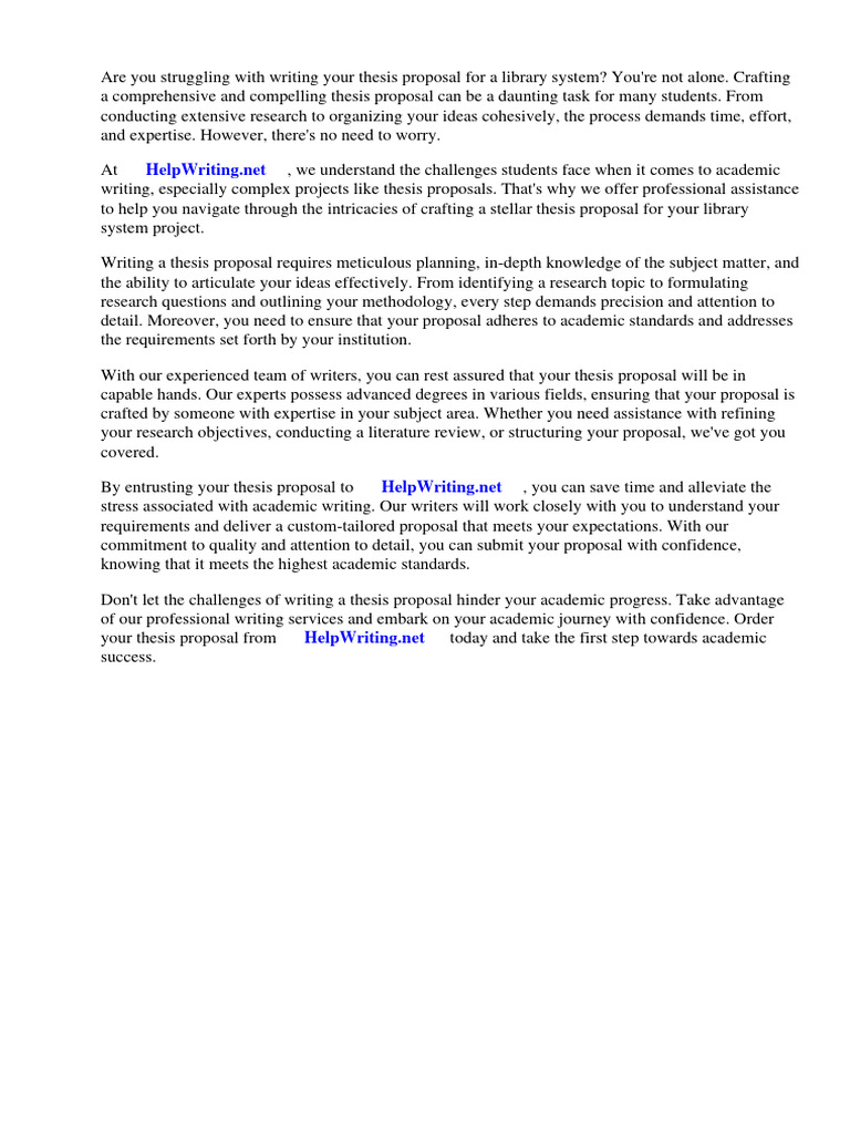 Library System Thesis Proposal | PDF | Libraries | System