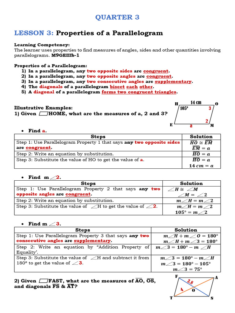 Q3 Lesson 3 | PDF | Angle | Classical Geometry