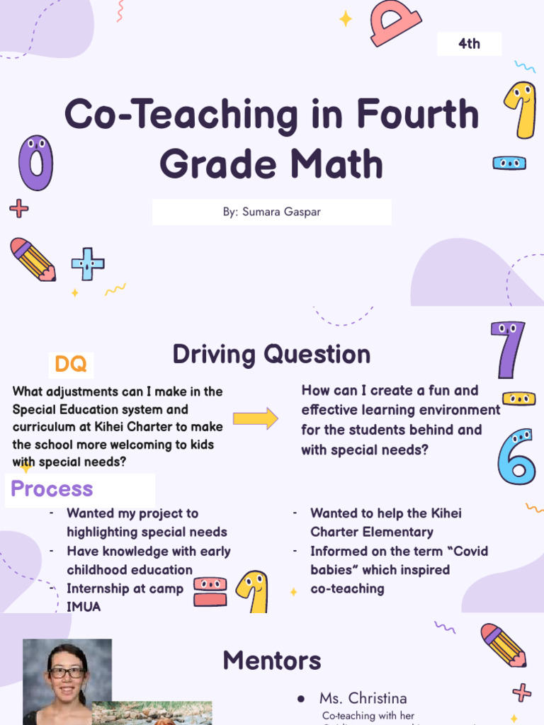 Co-Teaching Strategies for 4th Grade Math | PDF | Teachers | Pedagogy