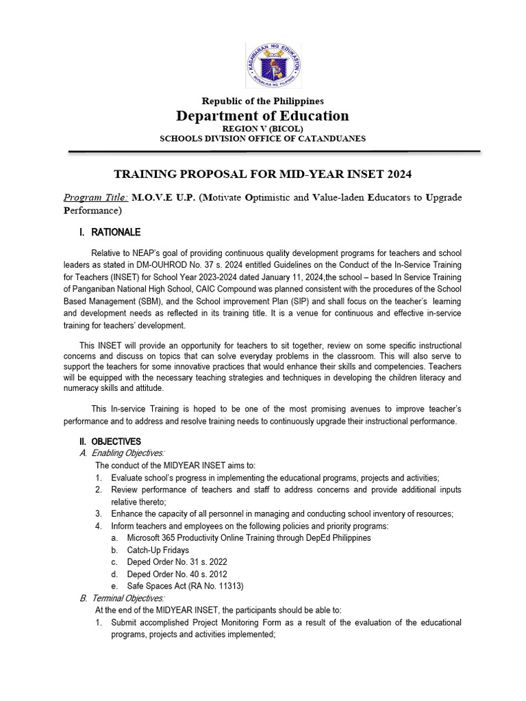 Project MOVE UP (Motivate Optimistic and Value-Laden Educators To ...